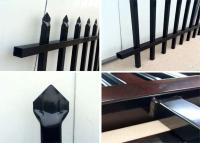 China 1.8mx2.4m Ornamental Steel Fence PVC Coated SGS Certified Galvanized Pipe for sale