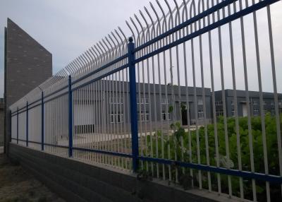 China Galvanized Steel Pipe Fence 2.4m Width Powder Coated Custom Options for sale