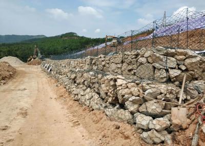 China Gray Hexagonal Wire Mesh Gabions And es PVC Coated for sale
