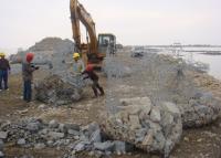 China 5% Hot Dipped Galfan Wire Gabion Baskets For Reclamation Works for sale