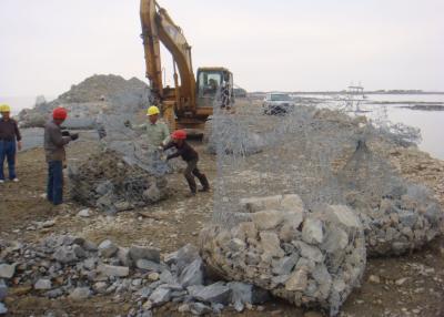 China 5% Hot Dipped Galfan Wire Gabion Baskets For Reclamation Works for sale