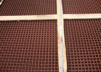 China Red Paint Steel Screen Wire Mesh Anti Rust Crimped Wire Mesh for sale