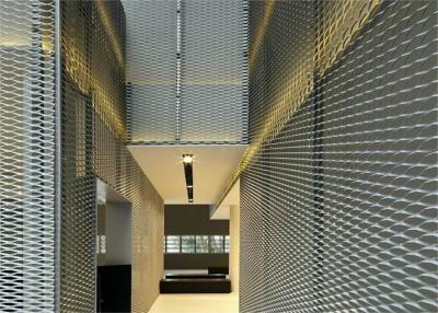 China Silver Expanded Metal Mesh Screen Corrosion Resistance For Architectural for sale