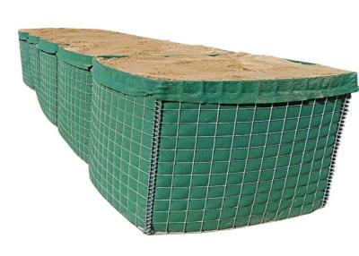 China Hot Dip Galvanized Flood Hesco Barrier Bastion 2.12m Height 1.52m Width Military Defense for sale