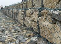 China PVC Coated Gabion Box 3m x 1m x 1m Hexagonal Mesh for Shore Protection for sale