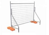 China Removable Construction Temporary Fencing Stainless Steel With Base Footstop for sale