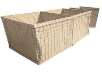China Galfan Coated Military Hesco Barrier Wall Hot Dipped Galvanized Welded Gabion 4mm 5mm for sale