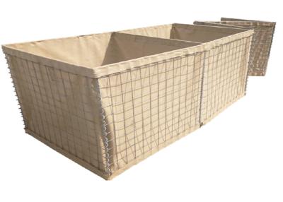 China Galfan Coated Military Hesco Barrier Wall Hot Dipped Galvanized Welded Gabion 4mm 5mm for sale