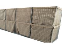 China Galfan Coated Military Hesco Barrier Wall Hot Dipped Galvanized Welded Gabion 4mm 5mm for sale
