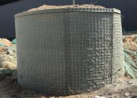 China Galfan Coated Military Hesco Barrier Wall Hot Dipped Galvanized Welded Gabion 4mm 5mm for sale