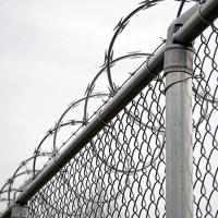 China Hot Dipped Galvanized Concertina Razor Wire Coil 450mm 33 Loops Security Fence for sale