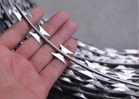 China Stainless Steel Concertina Razor Wire 4.0mm 2.5mm for Military Prison Security Fence for sale