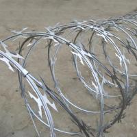 China Stainless Steel Concertina Razor Wire 4.0mm 2.5mm for Military Prison Security Fence for sale
