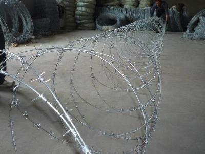 China Hot Dipped Galvanized BTO-22 Concertina Razor Wire Coil 450mm 33 Loops Security Fence for sale