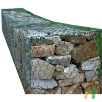 China Hot Dipped Galvanized Gabion Cage 60x80mm Mesh Double Twist Wire Box for Riverbank Slope Protection for sale