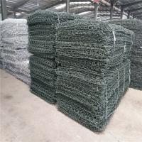 China Hot Dipped Galvanized Gabion Cage 60x80mm Mesh Double Twist Wire Box for Riverbank Slope Protection for sale