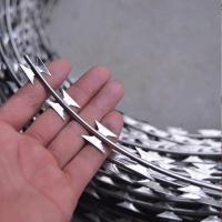 China Concertina Wire Fencing BTO-22 Stainless Steel Security Razor Wire 450mm-1000mm for sale