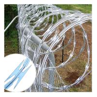 China Concertina Wire Fencing BTO-22 Stainless Steel Security Razor Wire 450mm-1000mm for sale