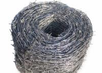 China Galvanized Barbed Wire Fence 75mm-120mm Barb Spacing 1.5mm-2.5mm Wire Diameter for Farm Security for sale