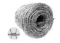 China Galvanized Barbed Wire Fence 75mm-120mm Barb Spacing 1.5mm-2.5mm Wire Diameter for Farm Security for sale