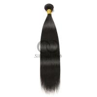 China Natural Black Straight Remy Human Hair Bundles 10-28 Inch Machine Double Wefted 3 Bundles Per Set for sale