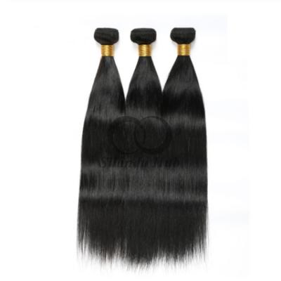 China Natural Black Straight Remy Human Hair Bundles 10-28 Inch Machine Double Wefted 3 Bundles Per Set for sale