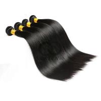 China Natural Black Straight Remy Human Hair Bundles 10-28 Inch Machine Double Wefted 3 Bundles Per Set for sale