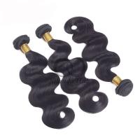 China Natural Black Body Wave Remy Human Hair Bundles 10-28 Inch 3 Bundles Per Set for sale