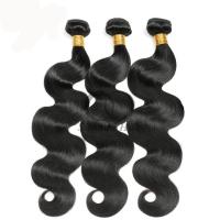China Natural Black Body Wave Remy Human Hair Bundles 10-28 Inch 3 Bundles Per Set for sale