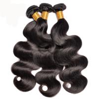 China Natural Black Body Wave Remy Human Hair Bundles 10-28 Inch 3 Bundles Per Set for sale