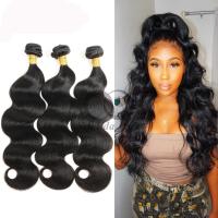 China Natural Black Body Wave Remy Human Hair Bundles 10-28 Inch 3 Bundles Per Set for sale