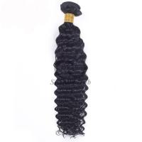 China Natural Black Deep Wave Remy Human Hair Bundles 10-28 Inch Brazilian Sew In Weave 3 Bundles for sale