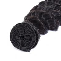 China Natural Black Deep Wave Remy Human Hair Bundles 10-28 Inch Brazilian Sew In Weave 3 Bundles for sale