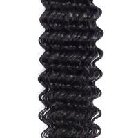 China Natural Black Deep Wave Remy Human Hair Bundles 10-28 Inch Brazilian Sew In Weave 3 Bundles for sale