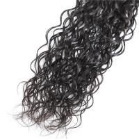 China Natural Black Water Wave Remy Human Hair Bundles 10-28 Inch Brazilian Sew In Weave for sale