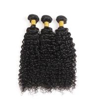China Natural Black Jerry Curly Remy Human Hair Bundles 10-28 Inch Brazilian Sew In Weave 3 Bundles for sale