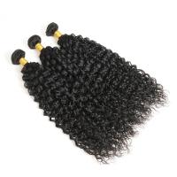 China Natural Black Jerry Curly Remy Human Hair Bundles 10-28 Inch Brazilian Sew In Weave 3 Bundles for sale