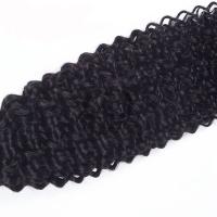 China Natural Black Kinky Curly Remy Human Hair Bundles 10-28 Inch Brazilian Sew In Weave 3 Bundles for sale