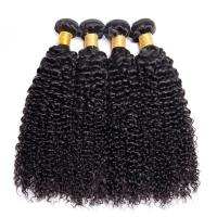 China Natural Black Kinky Curly Remy Human Hair Bundles 10-28 Inch Brazilian Sew In Weave 3 Bundles for sale