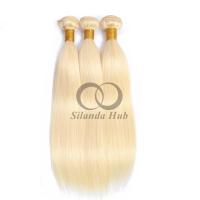 China #613 Bleached Blonde Straight Remy Human Hair Bundles 10-28 Inch Sew In Weave Brazilian Bundle Deals for sale