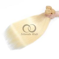 China #613 Bleached Blonde Straight Remy Human Hair Bundles 10-28 Inch Sew In Weave Brazilian Bundle Deals for sale