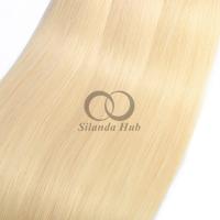 China #613 Bleached Blonde Straight Remy Human Hair Bundles 10-28 Inch Sew In Weave Brazilian Bundle Deals for sale