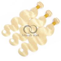 China #613 Bleached Blonde Body Wave Remy Human Hair Bundles 10-28 Inch 3 Bundles Per Set for sale