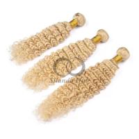 China 613 Bleached Blonde Deep Wave Remy Human Hair Bundles 10-28 Inch Brazilian Weave for sale