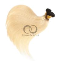 China T1B/613 Bleached Blonde Straight Remy Human Hair Bundles 10-28 Inch Brazilian Weave for sale