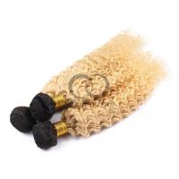 China Bleached Blonde Deep Wave Remy Human Hair Bundles 10-28 Inch Brazilian Sew In Weave 3 Bundles for sale