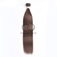 China #4 Medium Brown Straight Remy Human Hair Bundles 10-28 Inch Brazilian Sew In Weave 3 Bundles Per Set for sale