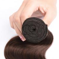 China #4 Medium Brown Body Wave Remy Human Hair Bundles 10-28 Inch Brazilian Sew In Weave for sale
