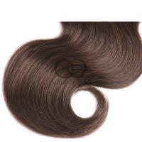China #4 Medium Brown Body Wave Remy Human Hair Bundles 10-28 Inch Brazilian Sew In Weave for sale