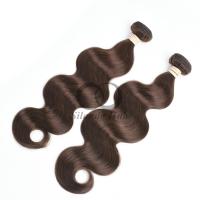 China #4 Medium Brown Body Wave Remy Human Hair Bundles 10-28 Inch Brazilian Sew In Weave for sale
